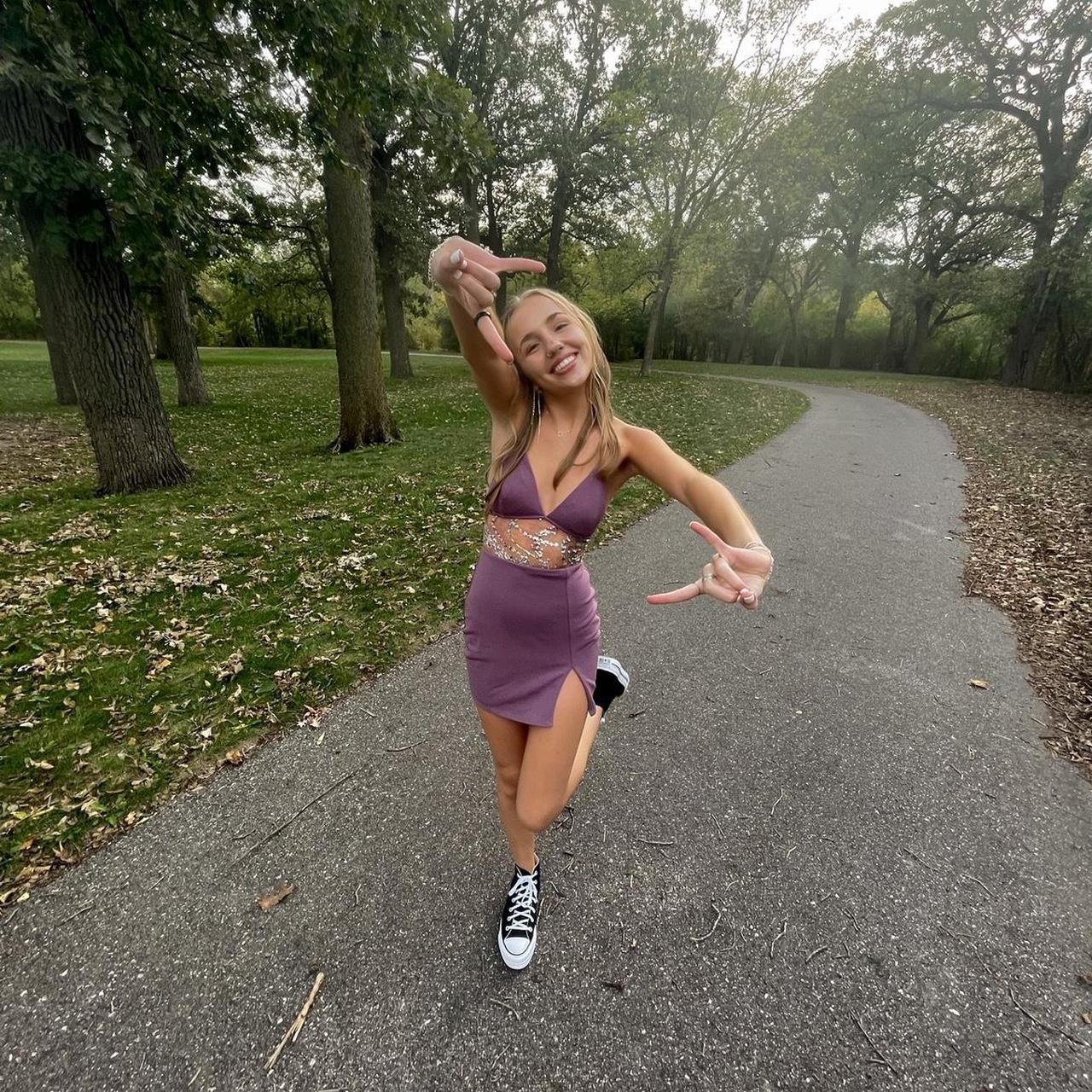Xs Hoco Dress From Lucy In The Sky Small Stain As Depop