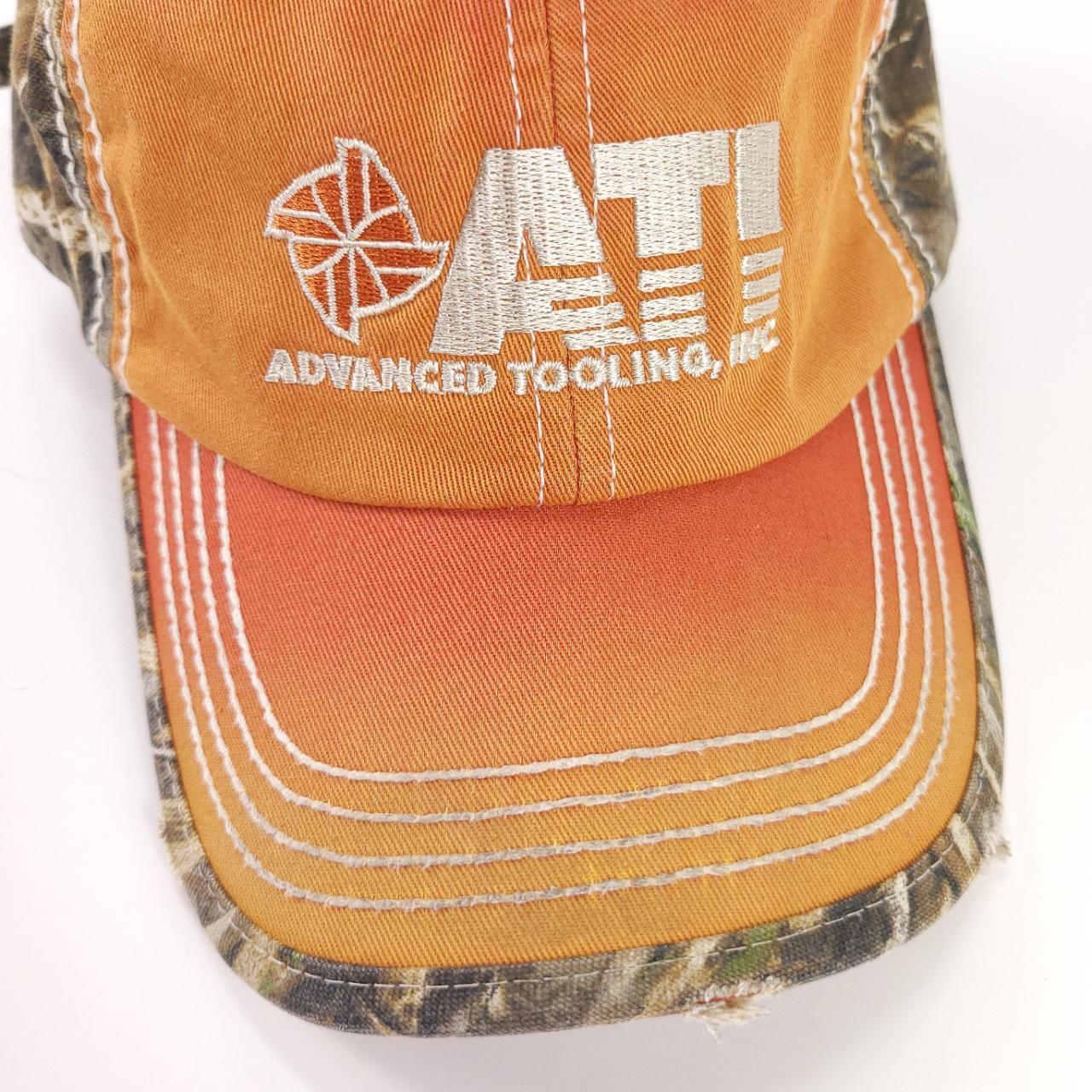 ATI Advanced Tooling Inc Strapback Cap Cool orange... - Depop