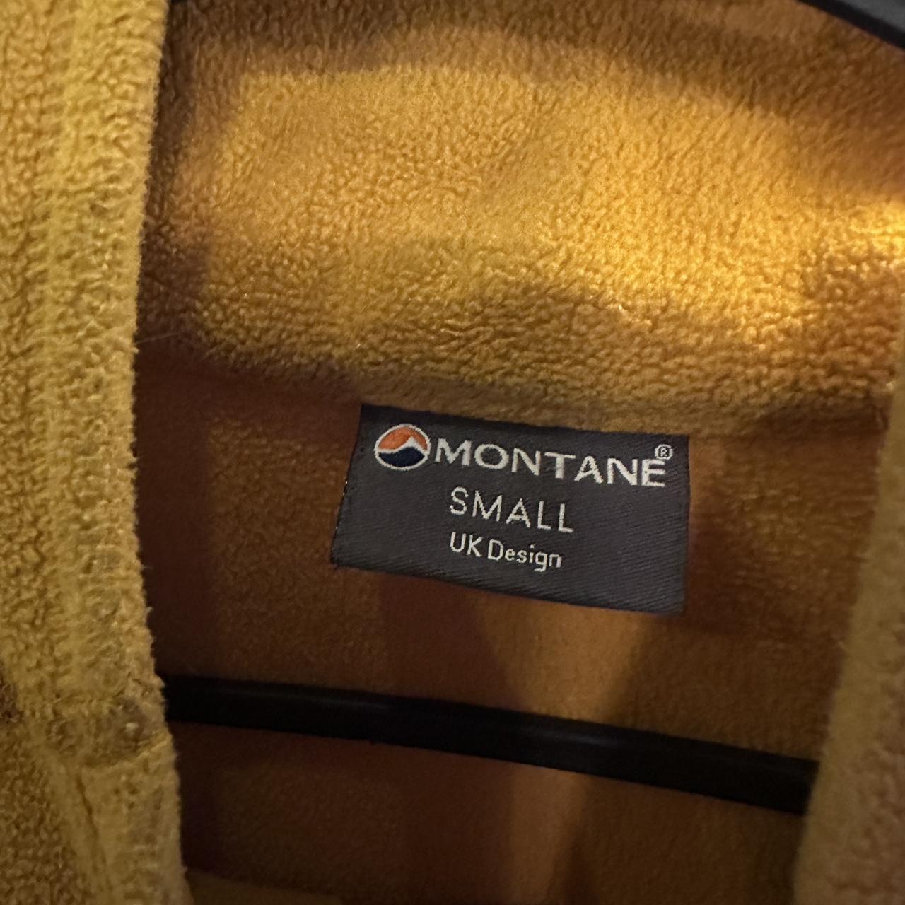 Yellow Montane Pertex fleece with blue details and... | Depop