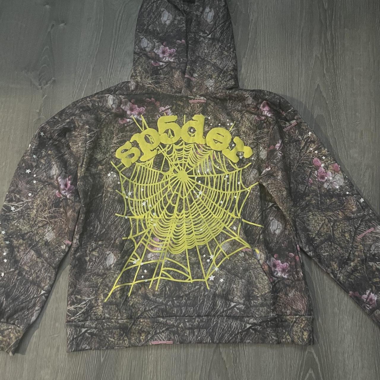 Camo sp5der hoodie Size med Brand new Authentic | Depop