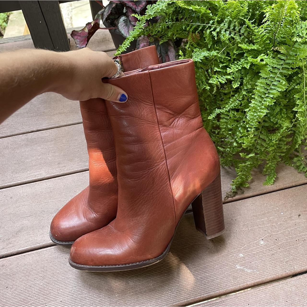 Sam Edelman red boots size 8. Very comfy and perfect... - Depop