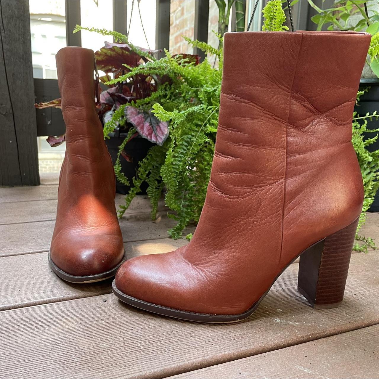 Sam Edelman red boots size 8. Very comfy and perfect... - Depop