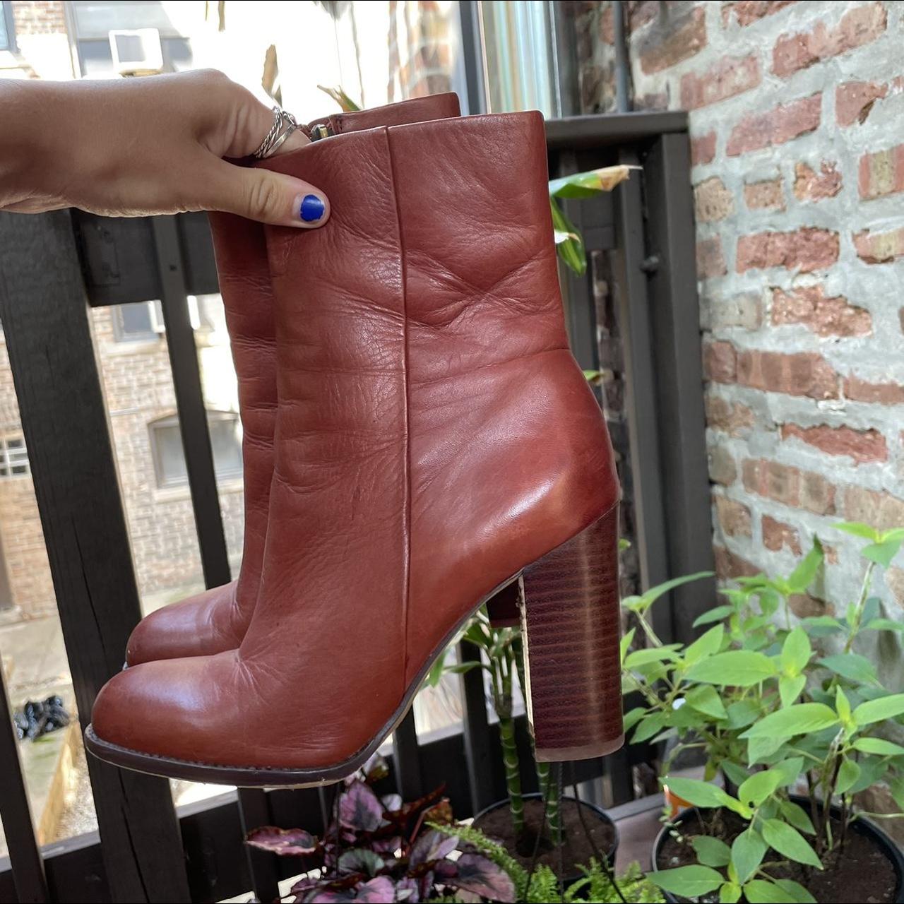 Sam Edelman red boots size 8. Very comfy and perfect... - Depop