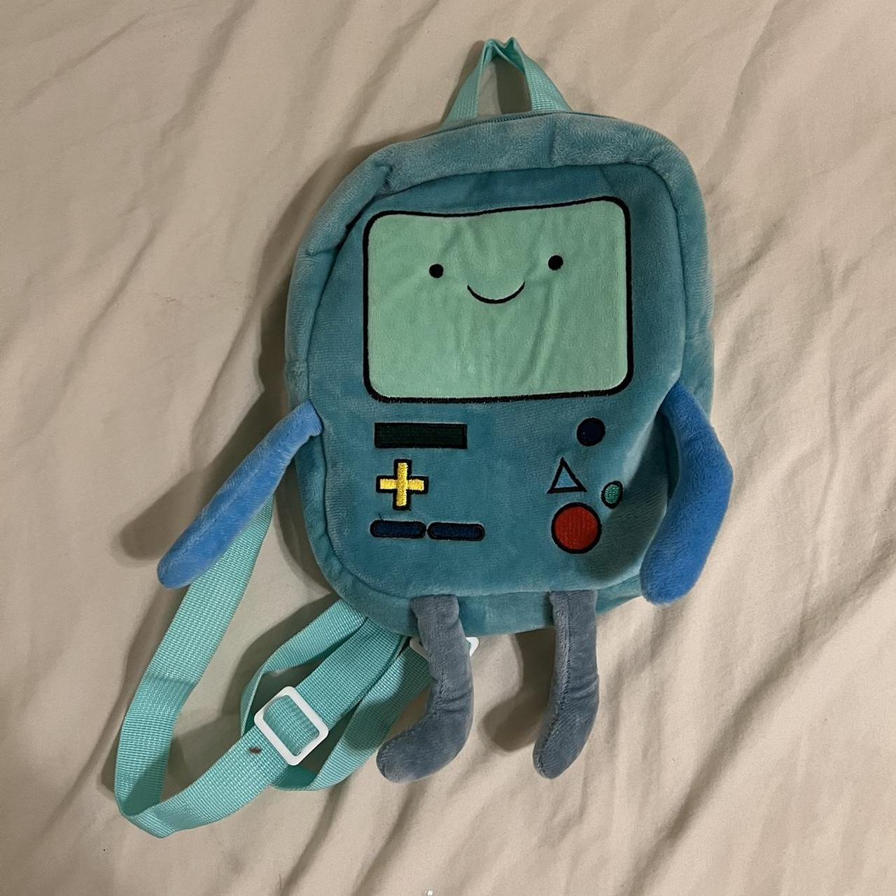 Adventure time BMO backpack (tiny red makeup stain... - Depop
