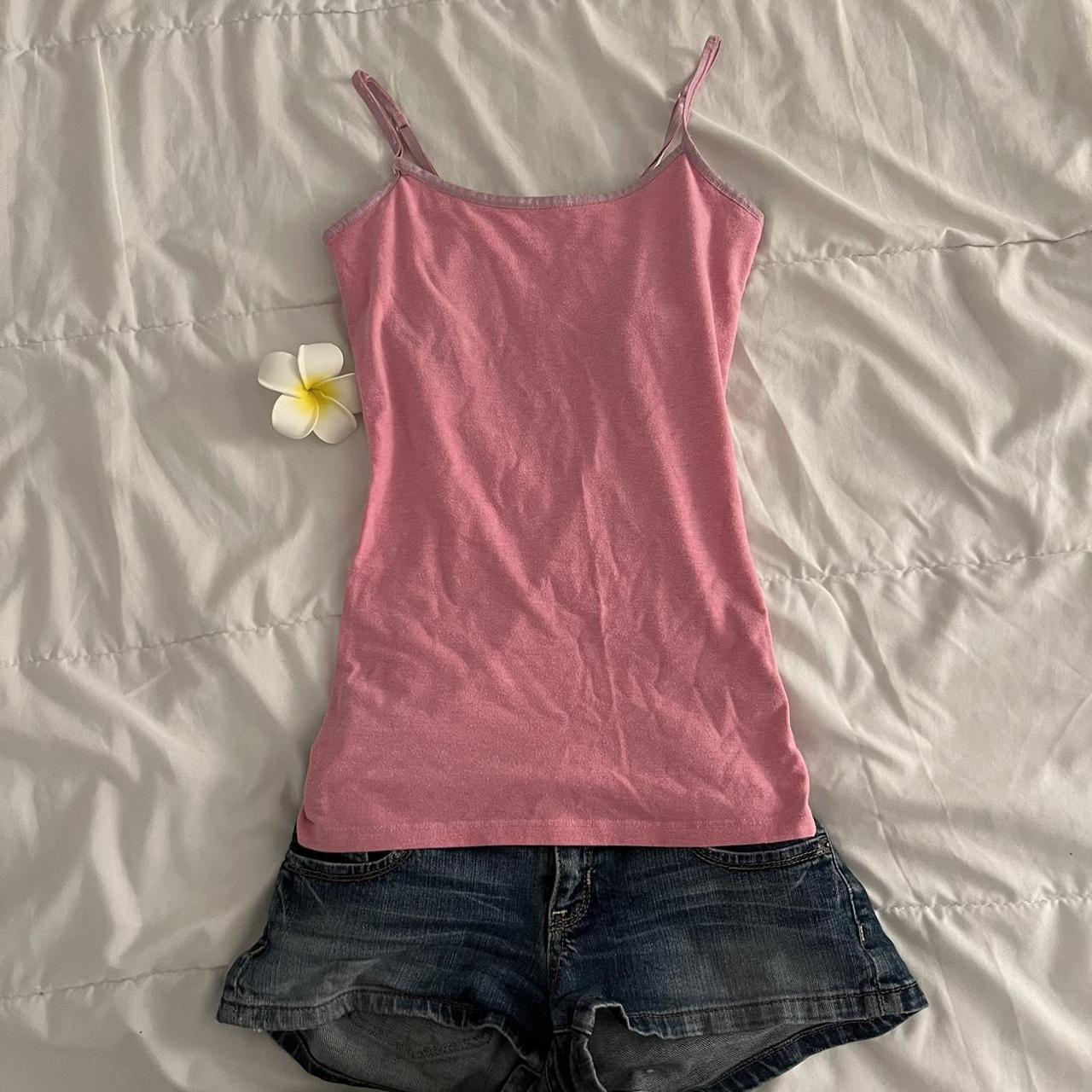 Pink tank top Reminds me of h2o style very form... - Depop