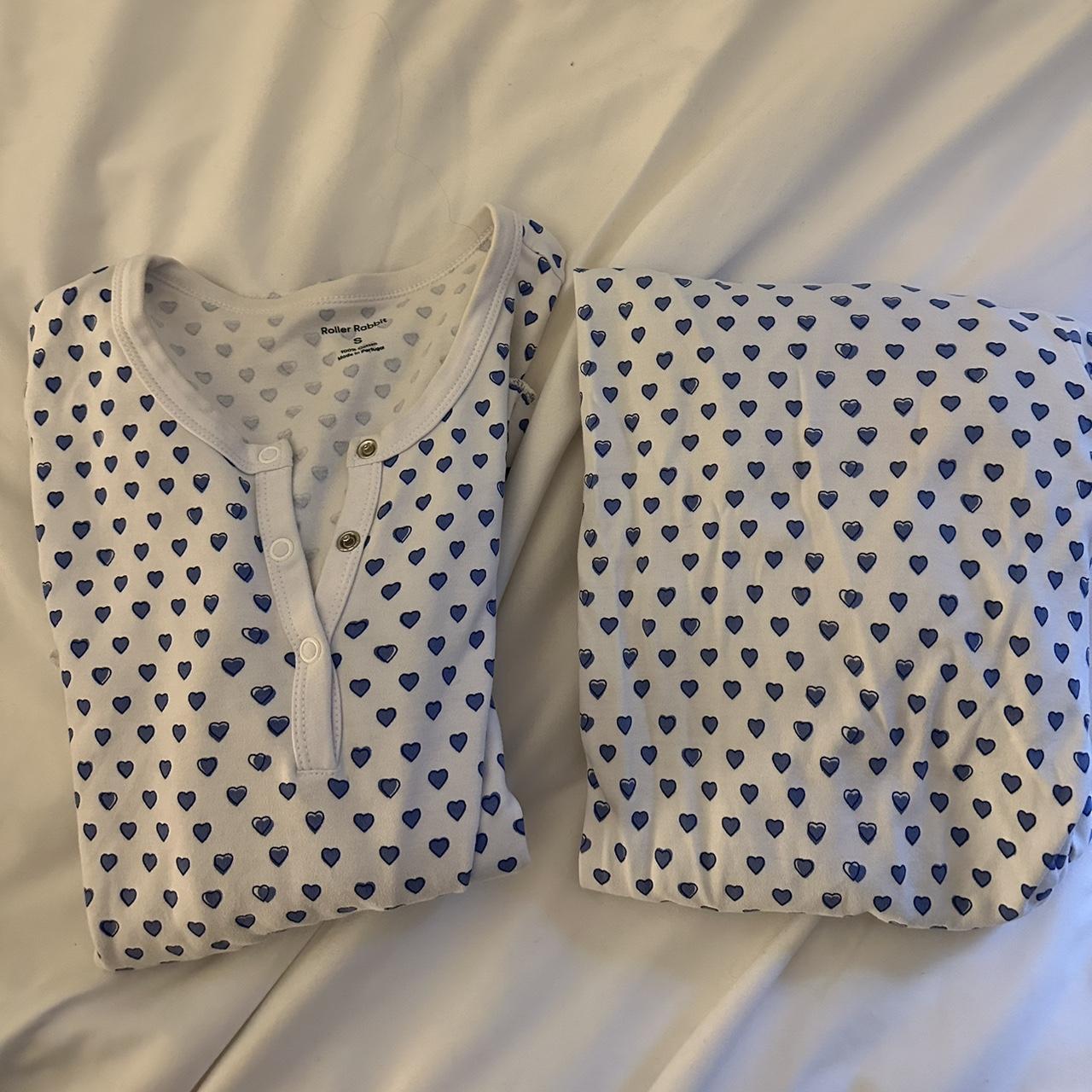 Blue Hearts Roller Rabbit Pajamas Worn once, in... - Depop
