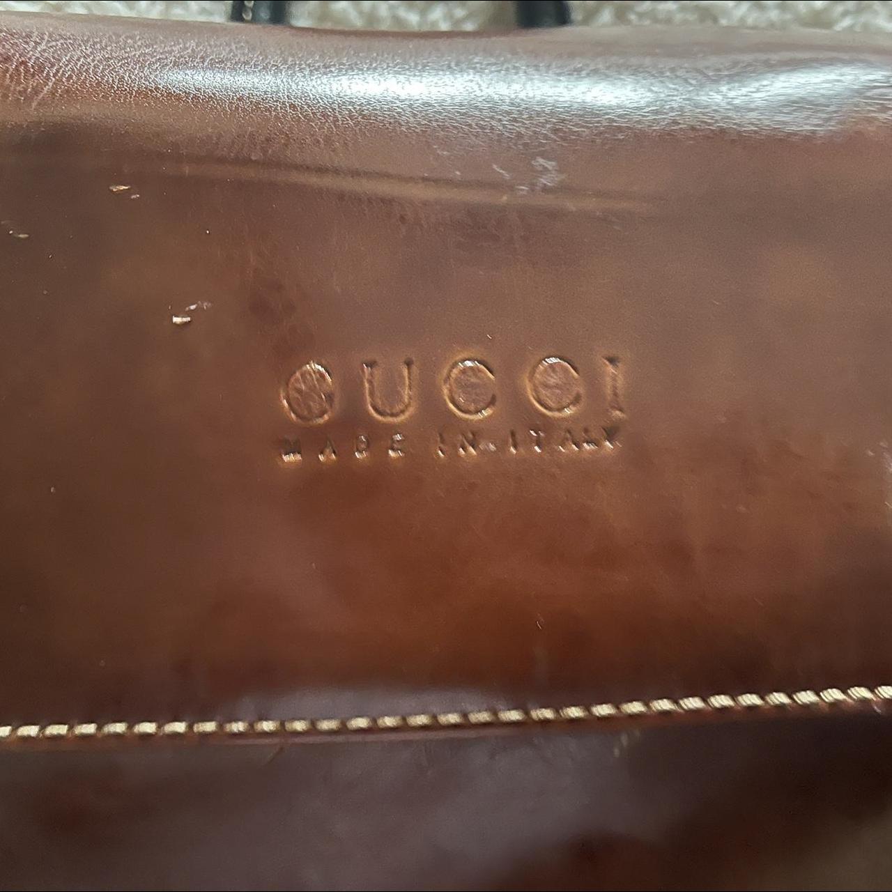 authentic vintage brown Gucci leather backpack. A... - Depop