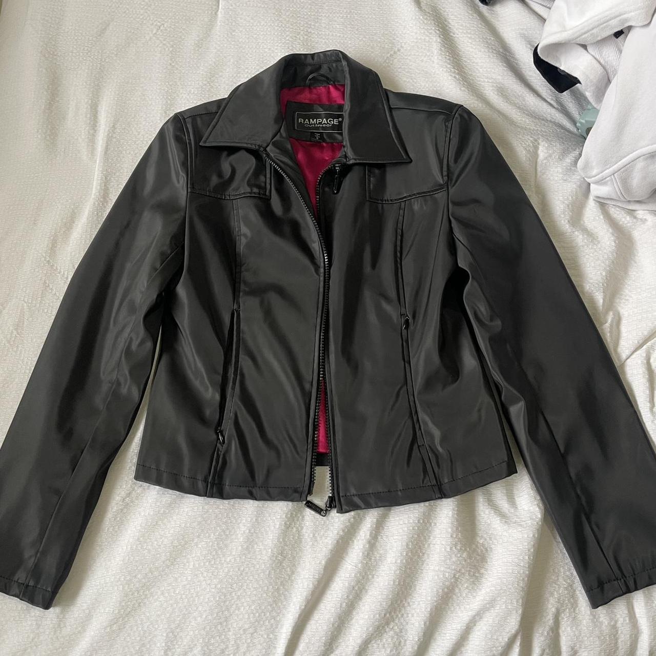 rampage black jacket size s like new with no tag - Depop