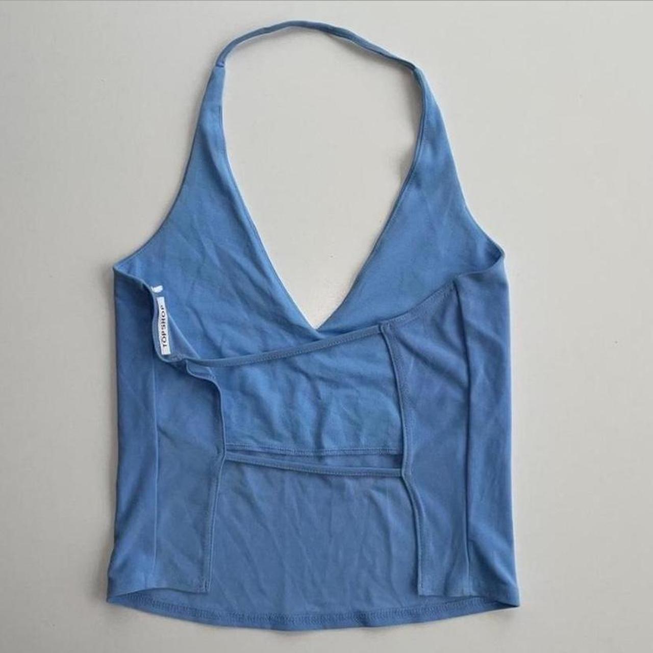 Vintage old label Topshop sequin star blue cami top... | Depop