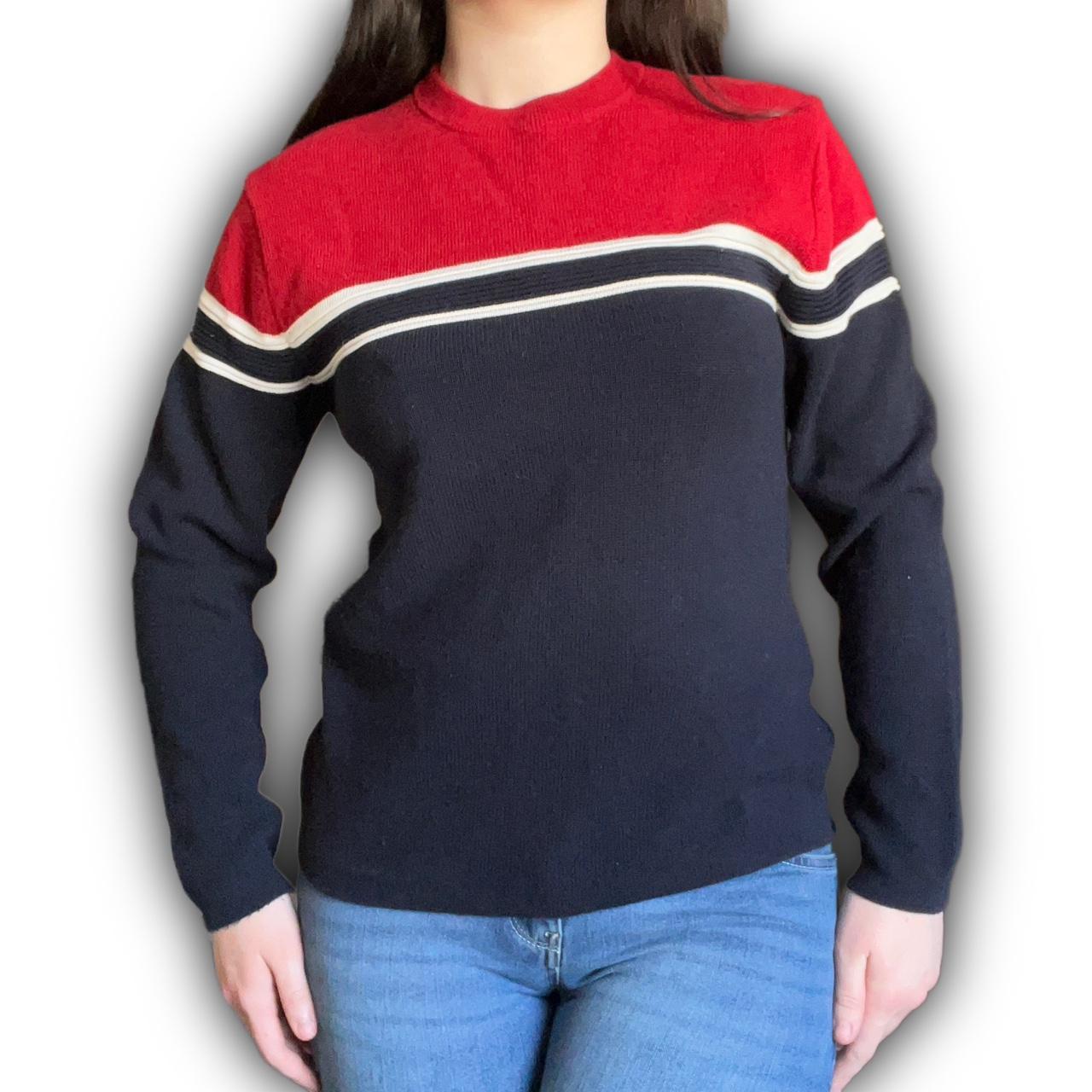 Arizona Women's Red and Navy Jumper | Depop