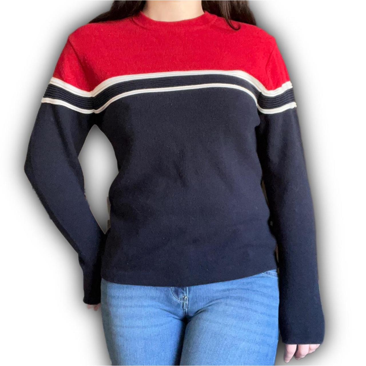 Arizona Women's Red and Navy Jumper | Depop