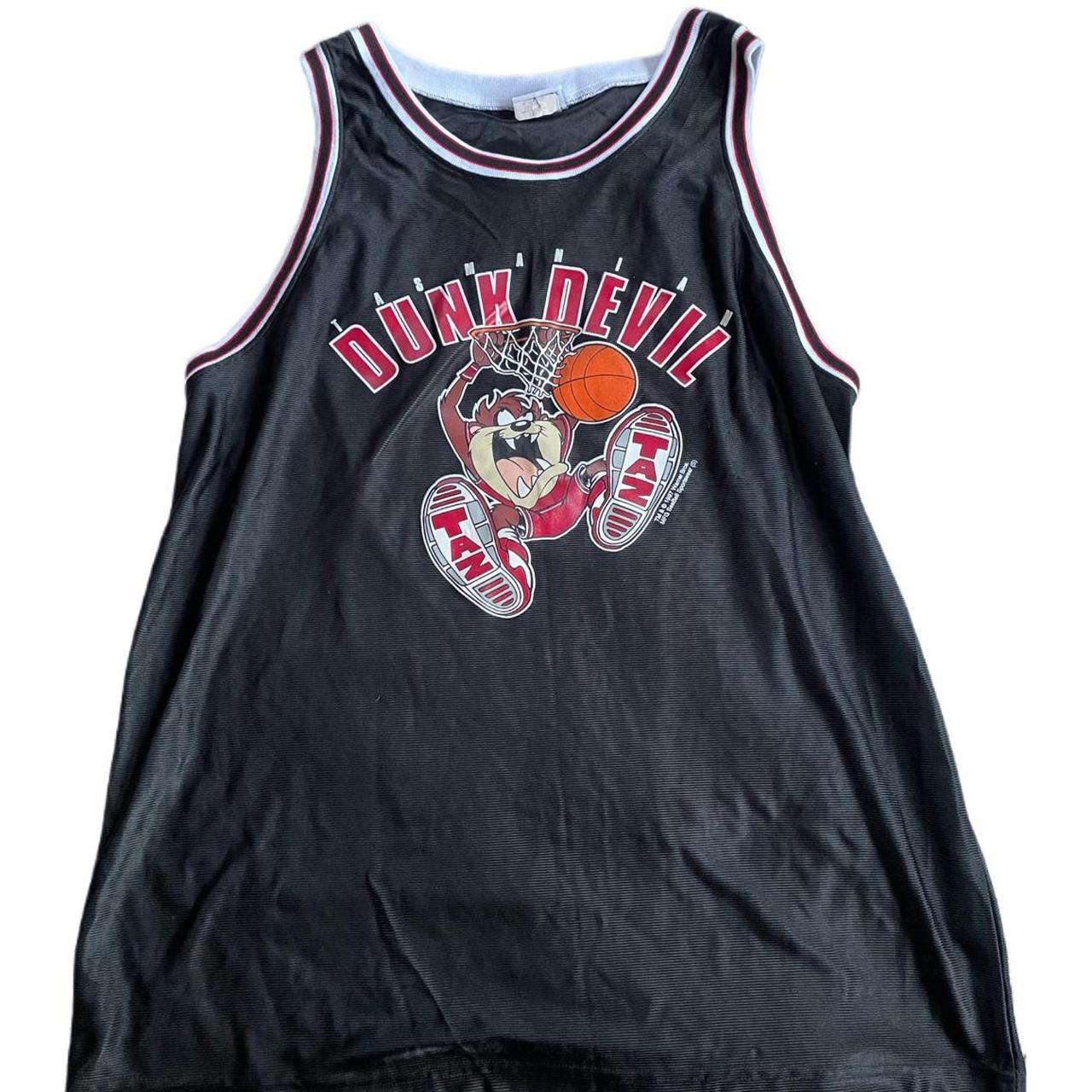 Vintage Y2K Tasmanian Dunk Devil Jersey Tank Tag is... - Depop