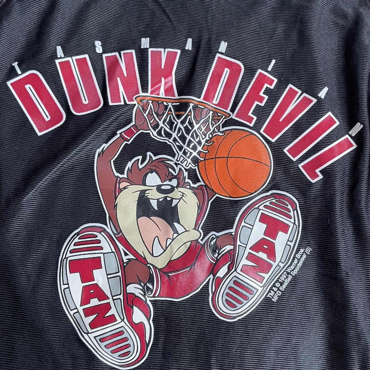 Vintage Y2K Tasmanian Dunk Devil Jersey Tank Tag is... - Depop