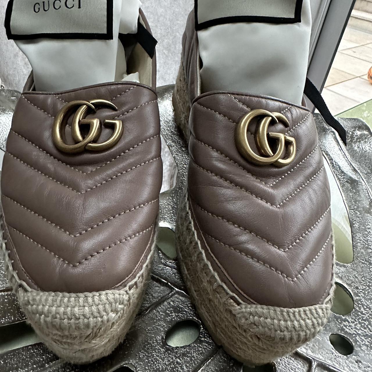 Leather gucci espadrilles Size 38 In good... - Depop