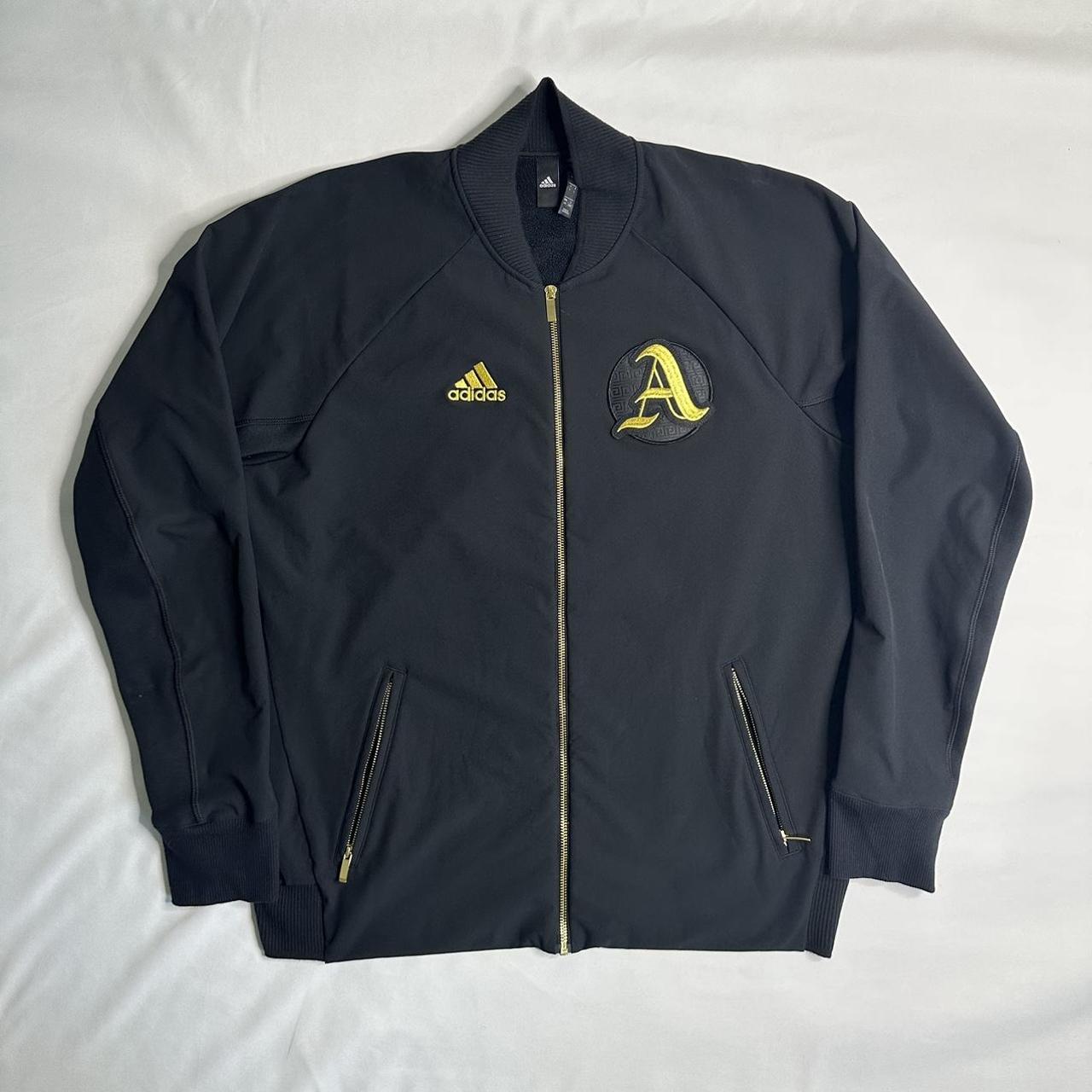 Black & Gold Adidas Jacket - Depop