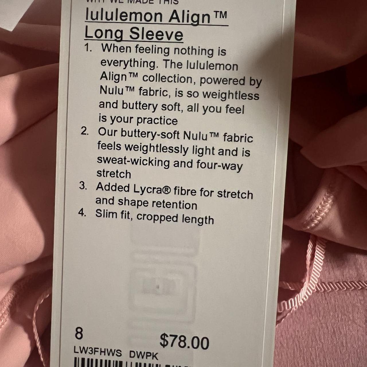 Brand new with tags light pink Lululemon Align Long... - Depop