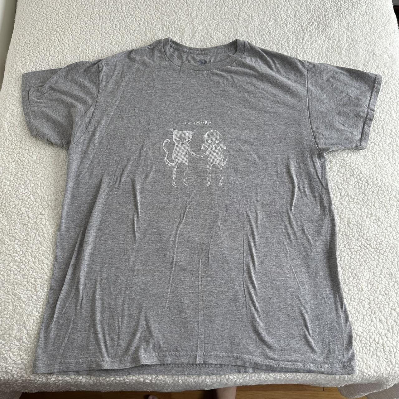 Comfy grey tee TWH doggie + kitty 🐱 🐶 ️ - Depop