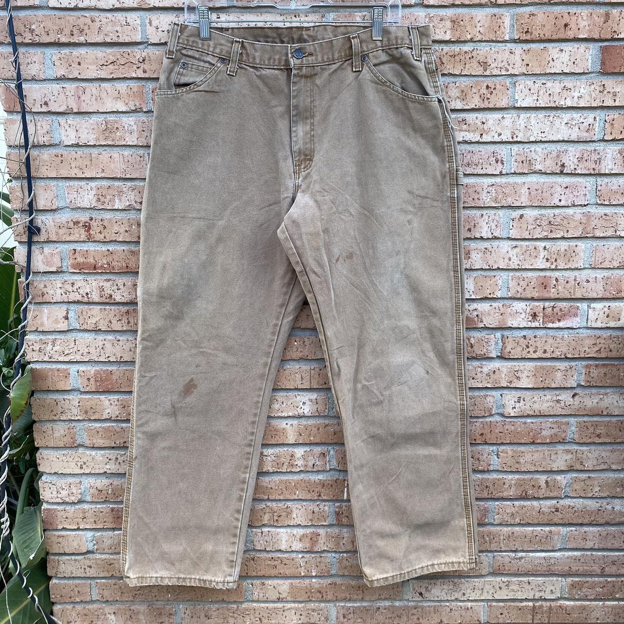 Tan carpenter dickes. Has tan paint stains as seen... - Depop