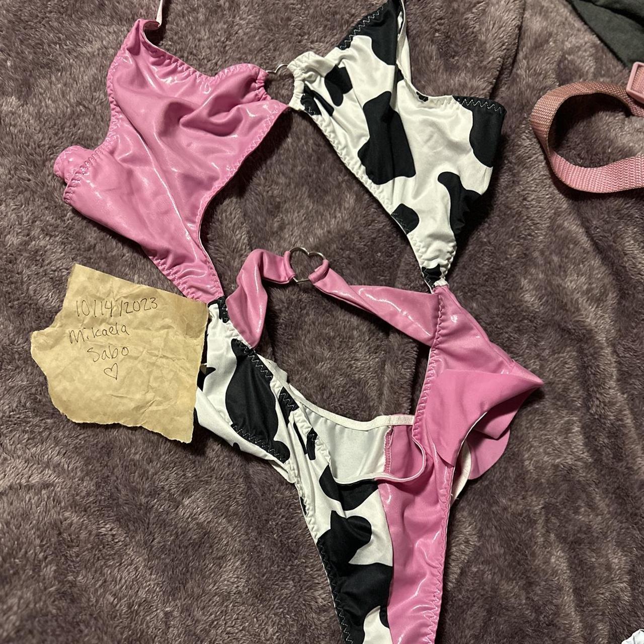 Cow rave outfit 🧚‍♂️ Wore one time! super cute 🧚‍♂️ Size... - Depop