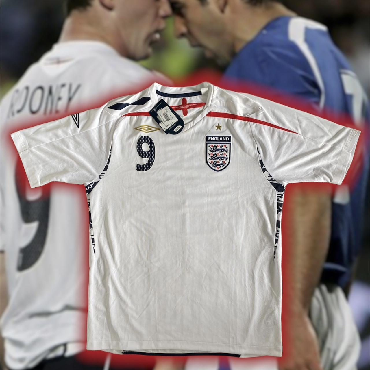 England 2007 2008 2009 Umbro Authentic Home Football... - Depop