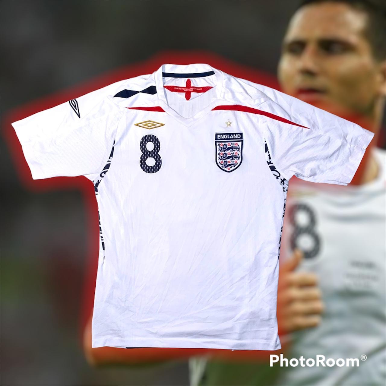 England 2007 2008 2009 Umbro Authentic Home Football... - Depop