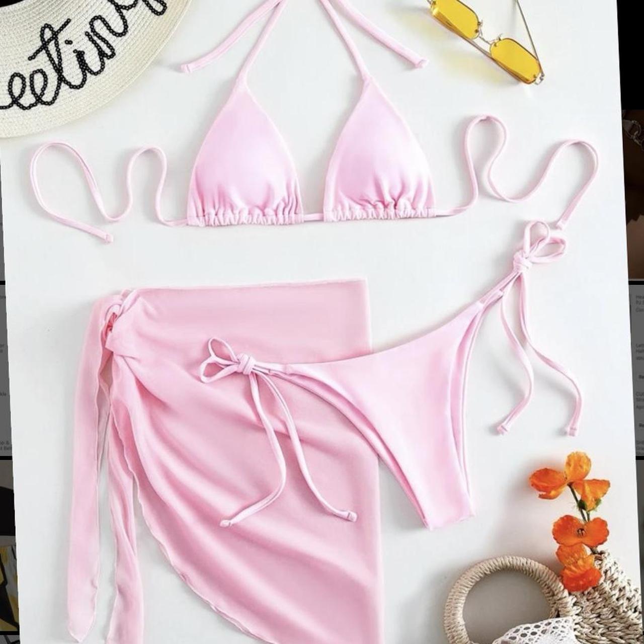 SHEIN Pink Bikinis-and-tankini-sets | Depop