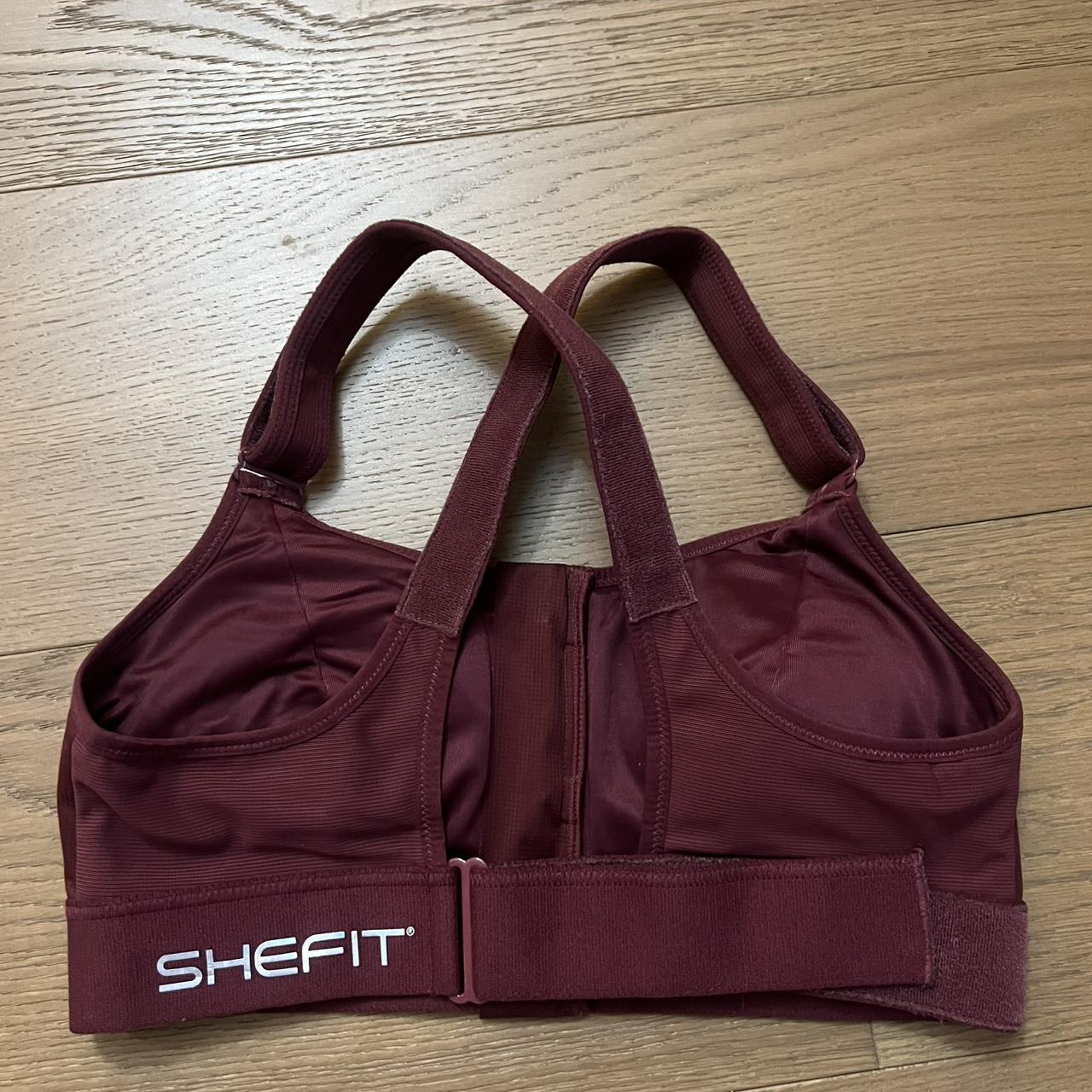 SHEFIT 1luxe ultimate sports bra in Wine. Used, high... | Depop