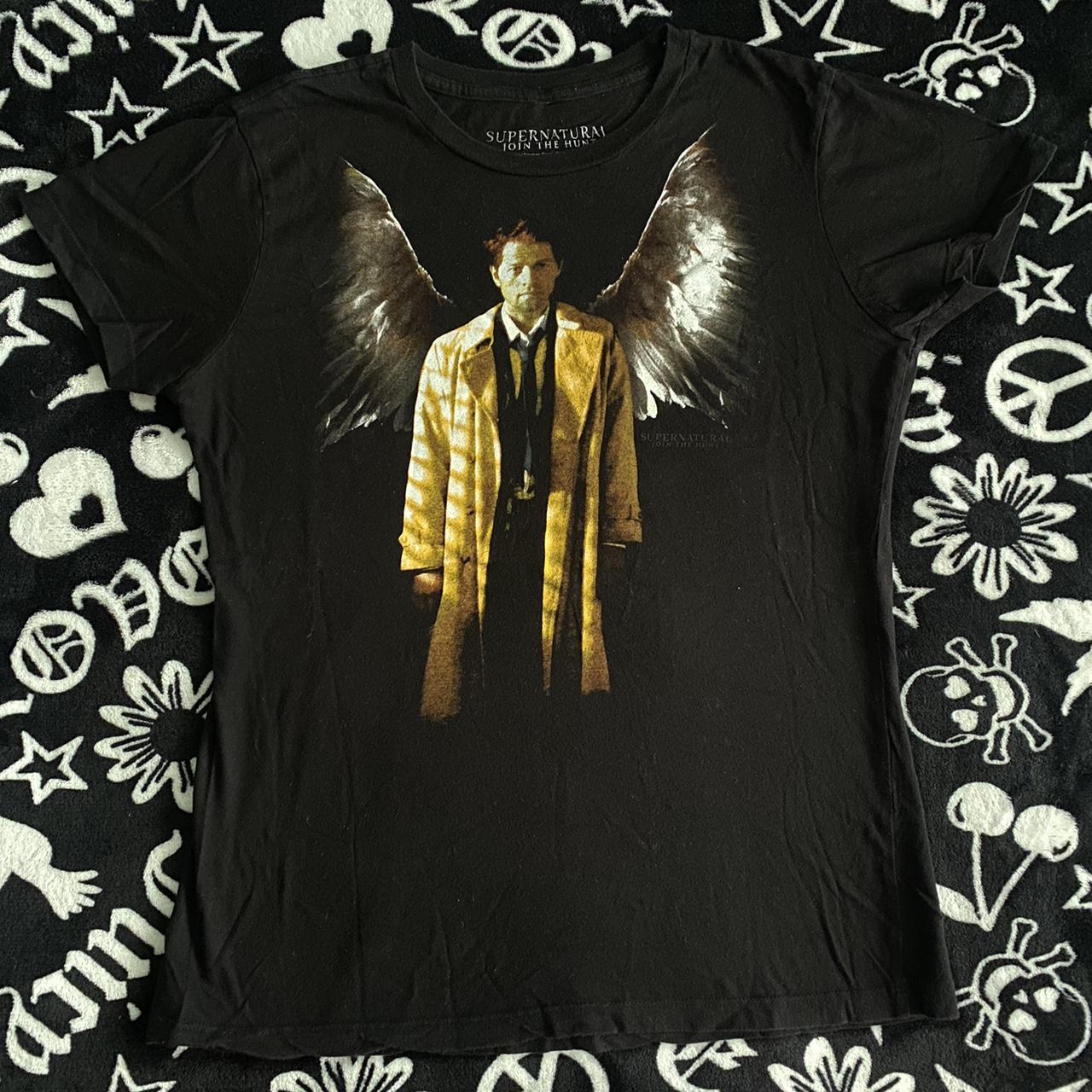 supernatural castiel t shirt size tagged as medium... - Depop