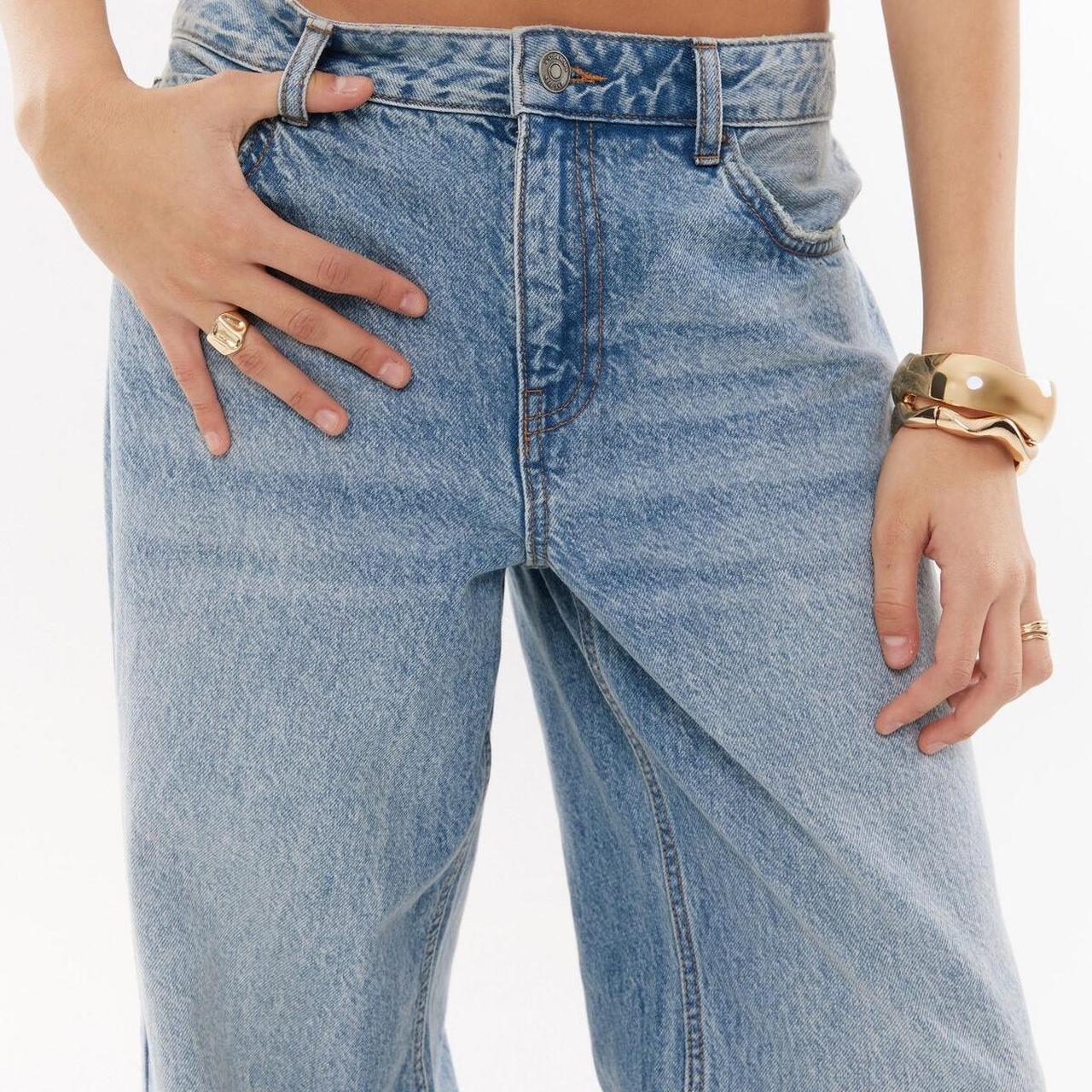 low and wide supré jeans light wash size 6 like... - Depop