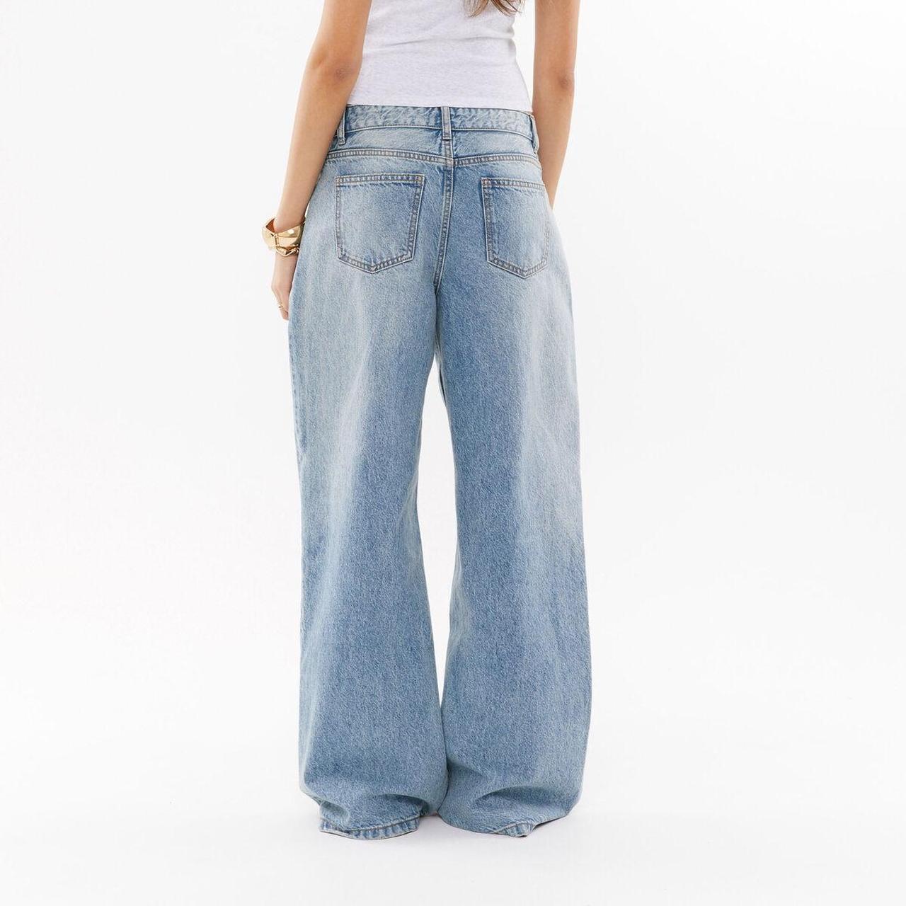 low and wide supré jeans light wash size 6 like... - Depop