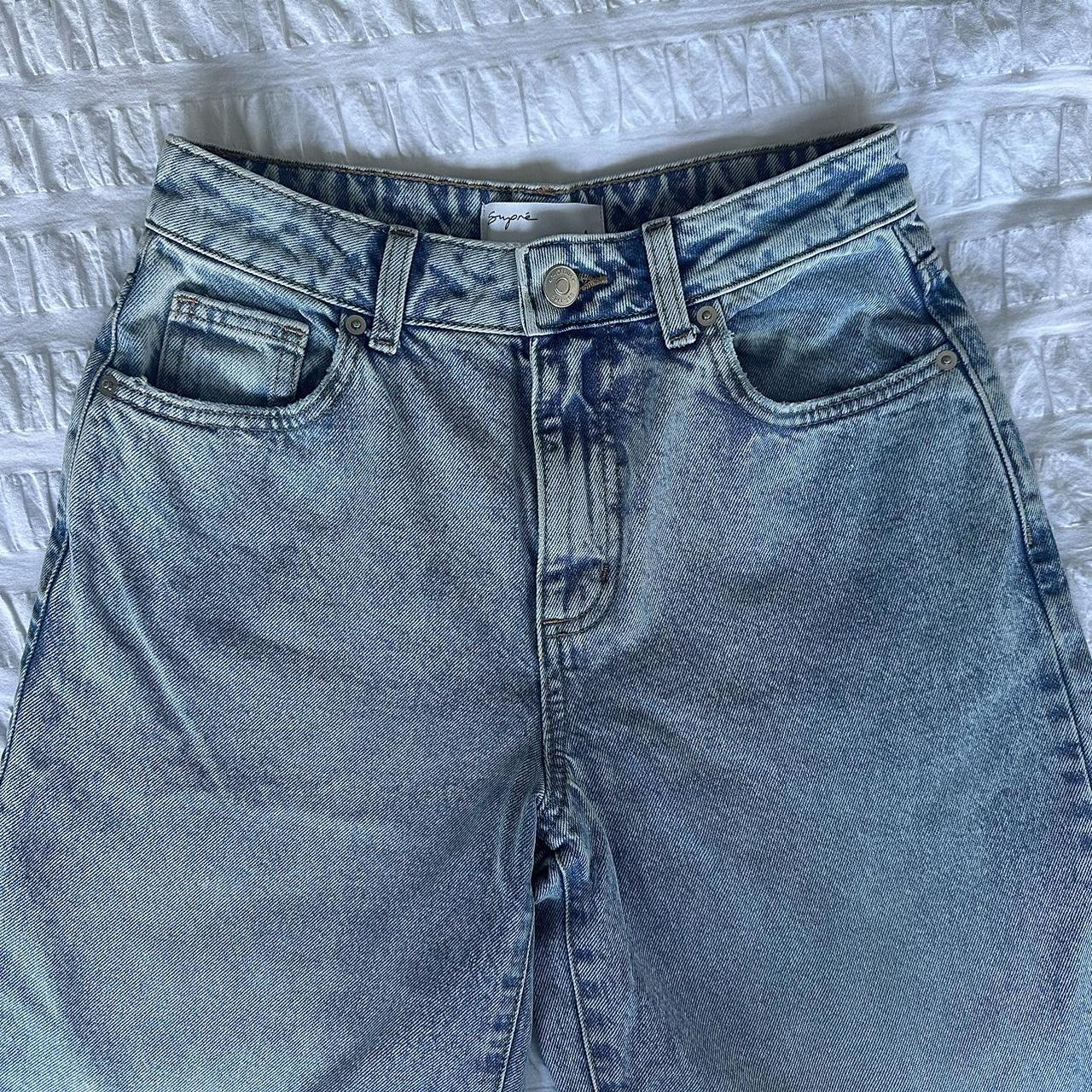 low and wide supré jeans light wash size 6 like... - Depop