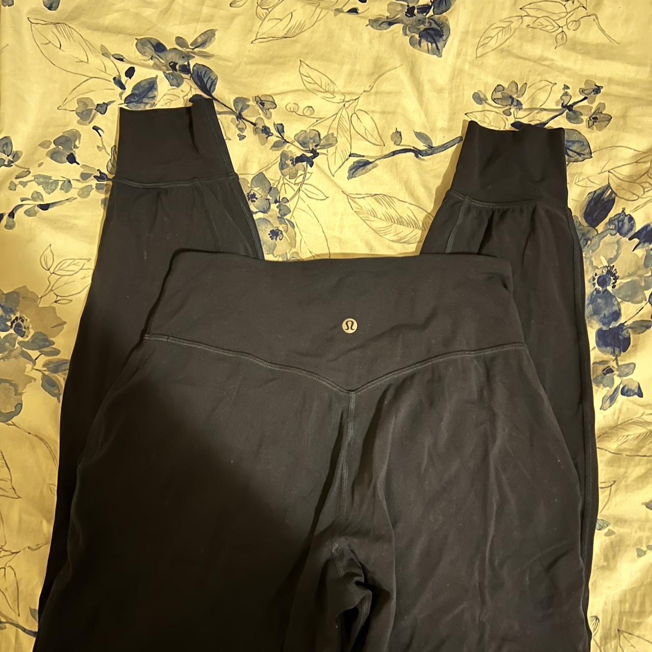 Lululemon cropped joggers Navy blue Cuff at bottom... - Depop