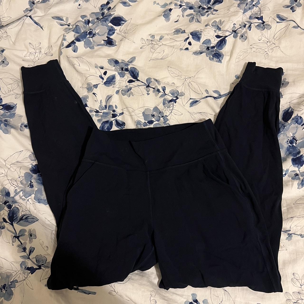 Lululemon cropped joggers Navy blue Cuff at bottom... - Depop