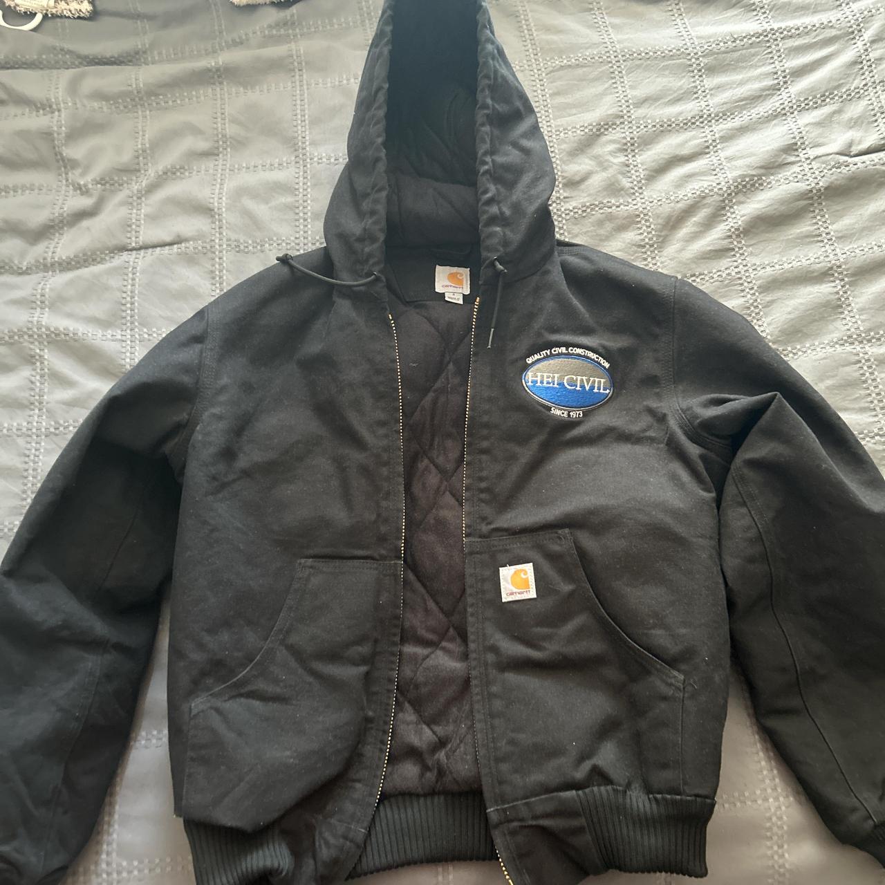 Black carhartt workwear jacket only worn once - Depop