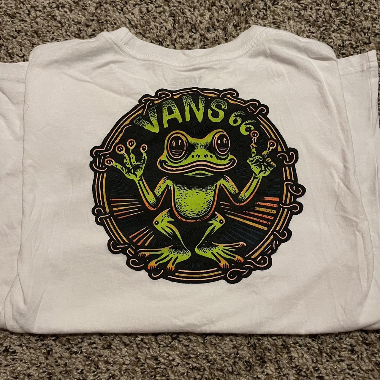 vans frog shirt size large but fits like a small or... - Depop
