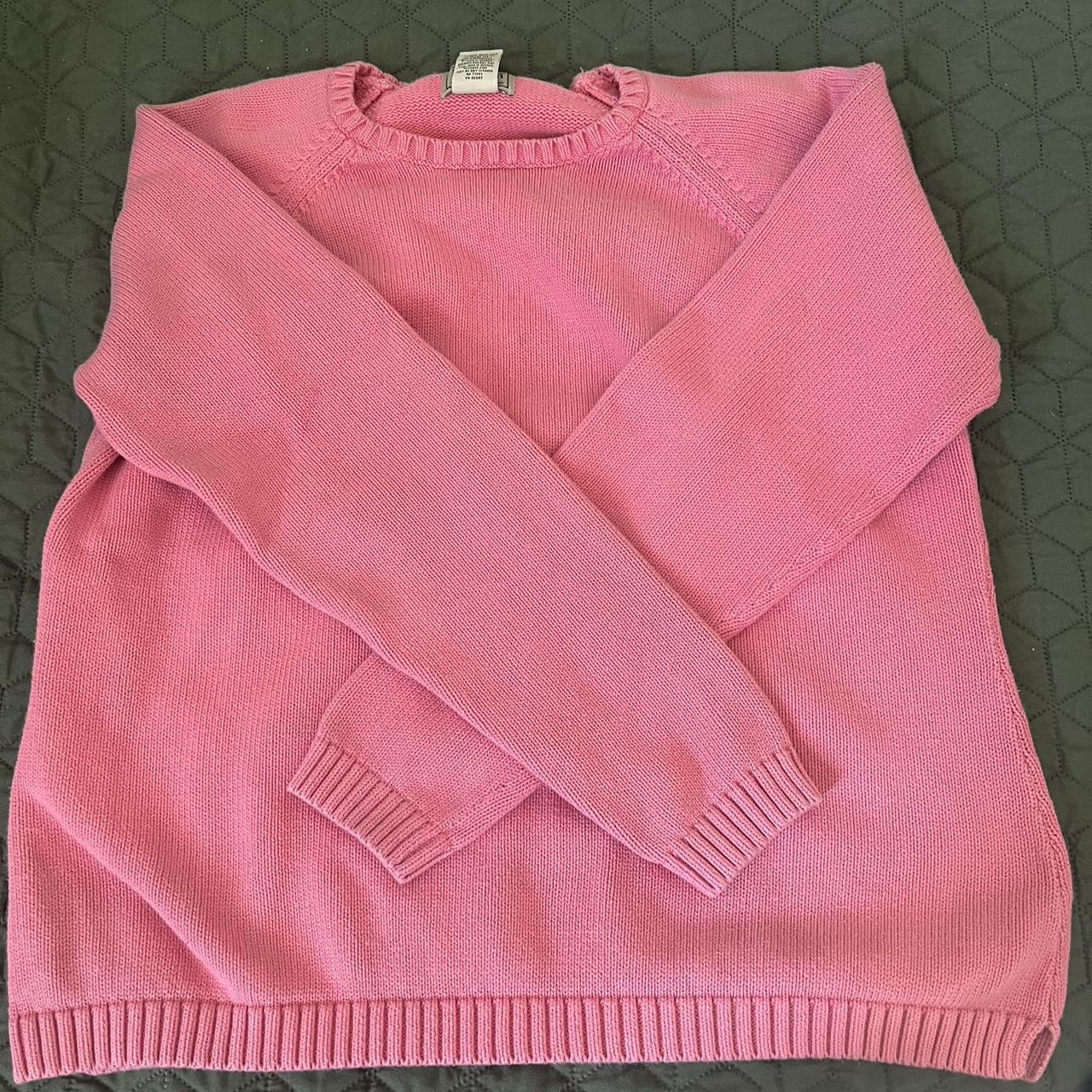 large pink LL Bean sweater - Depop