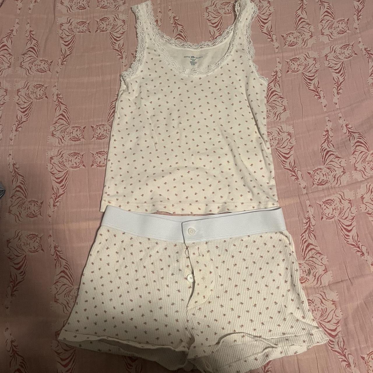 cutie floral brandy set! boxers are a waffle... - Depop