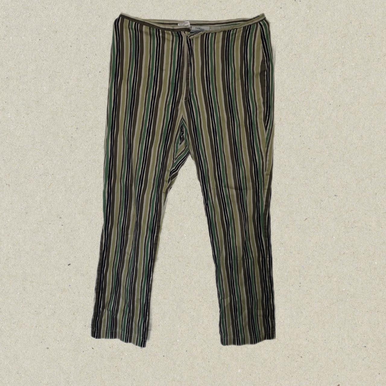 Spunky striped cropped pants! sassy and sweet for... - Depop