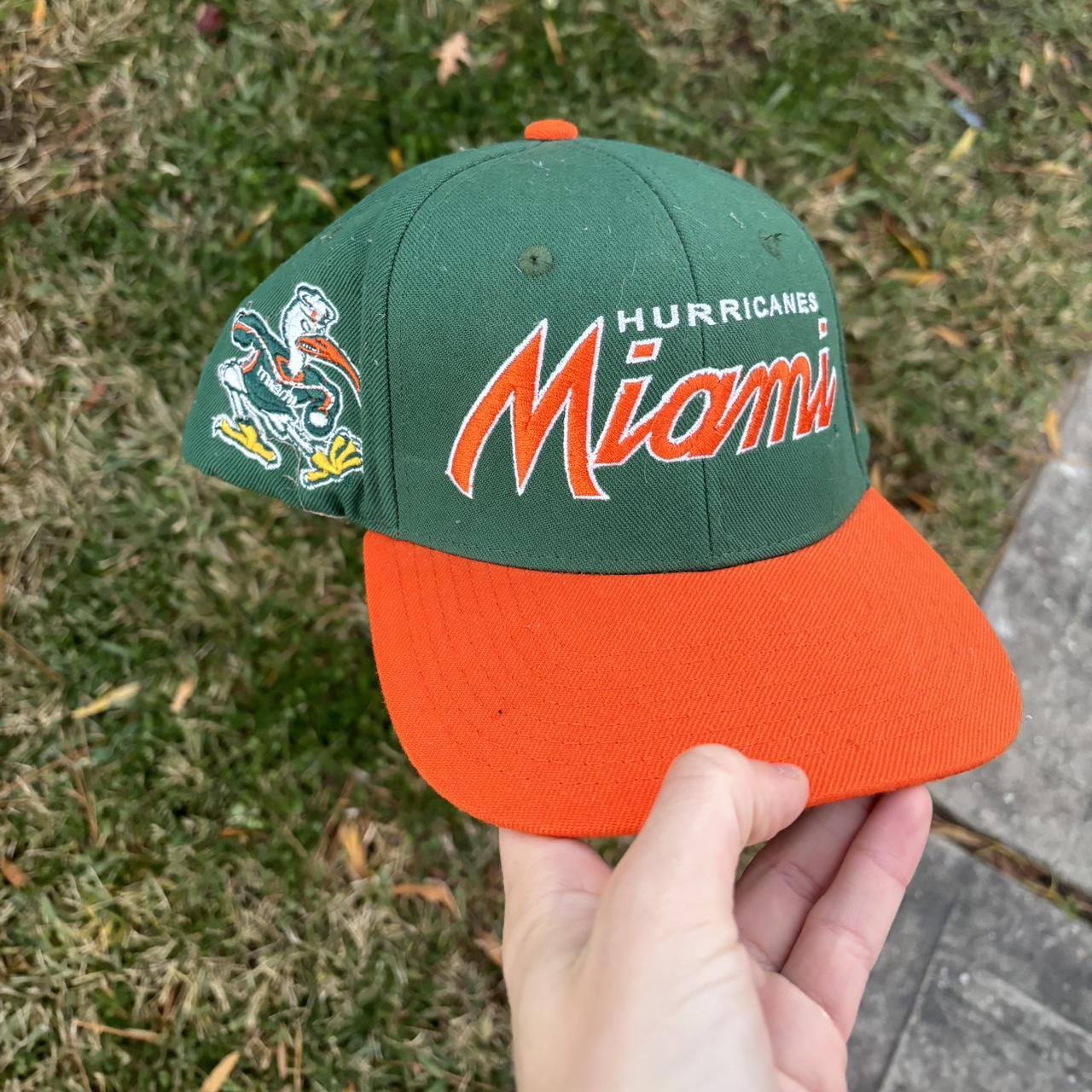 Miami Hurricanes Script SnapBack Hat #miami - Depop