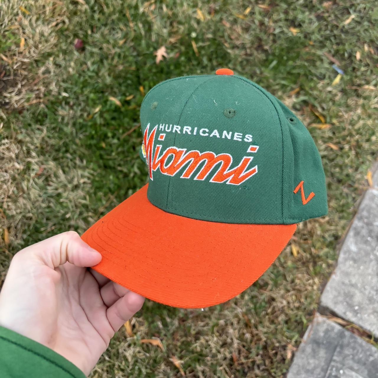 Miami Hurricanes Script SnapBack Hat #miami - Depop