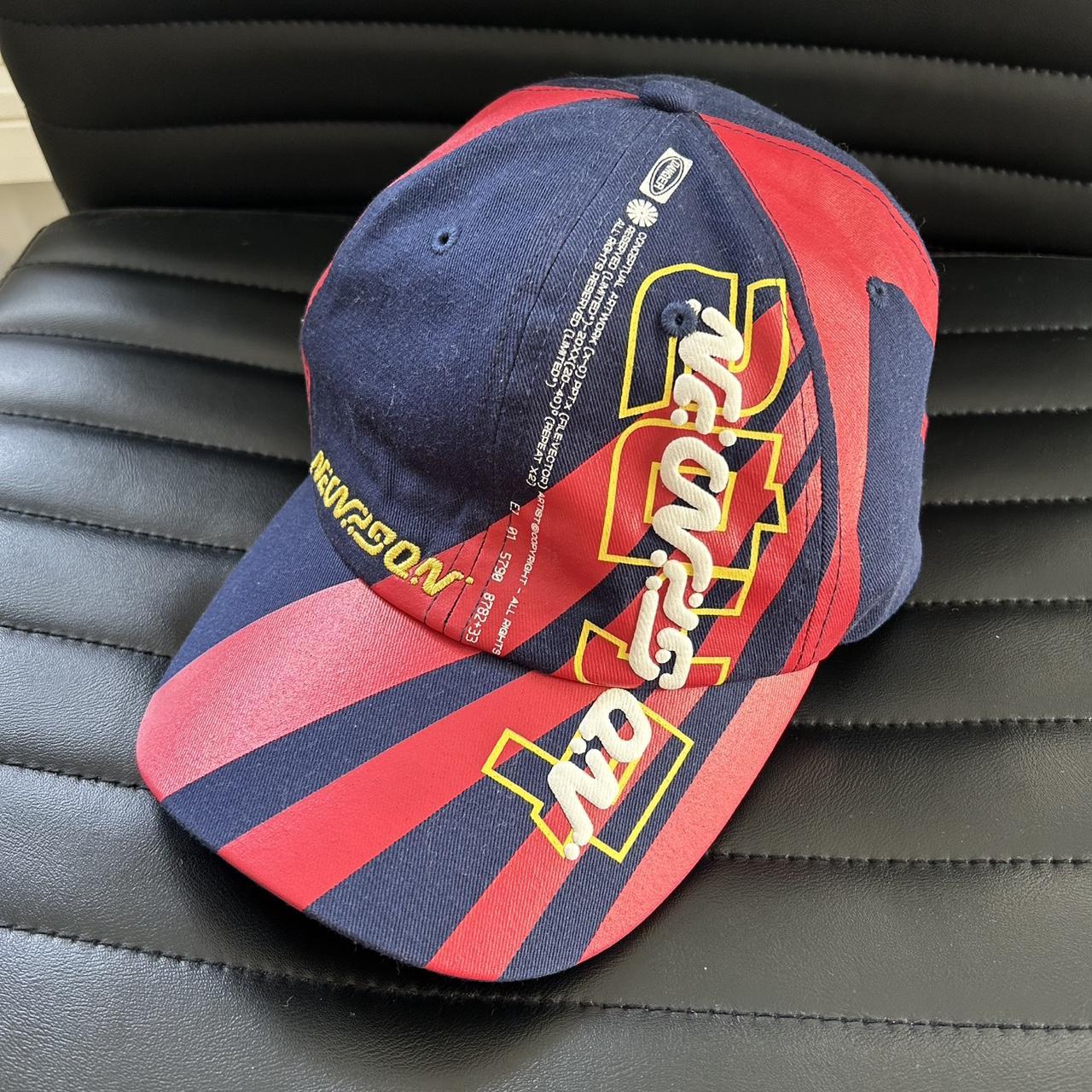 Racing cap - Blue, red, yellow, never worn #cap #hat... | Depop