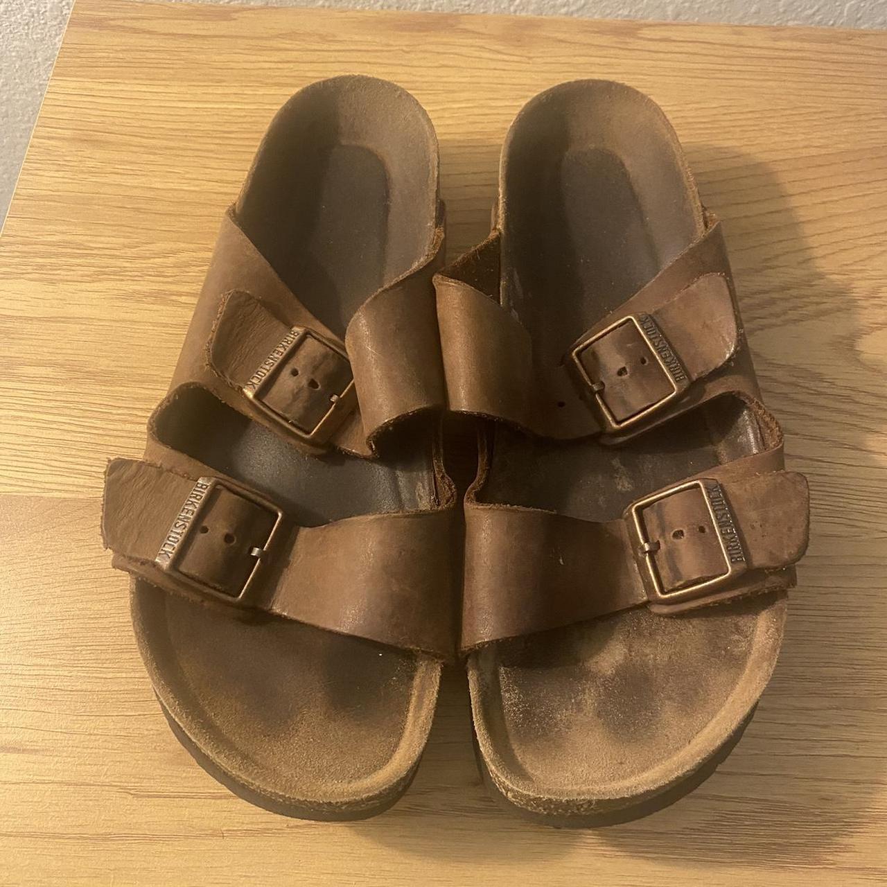 Birkenstock Mens Brown Sandals Depop