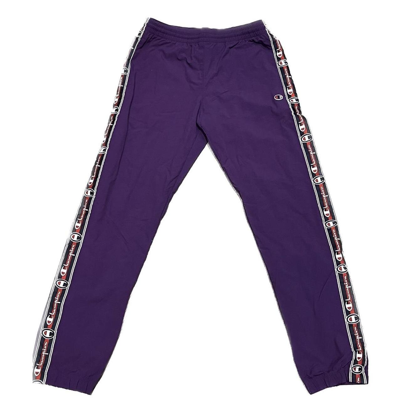 Vintage Champion Purple Bottoms Joggers / Track... - Depop