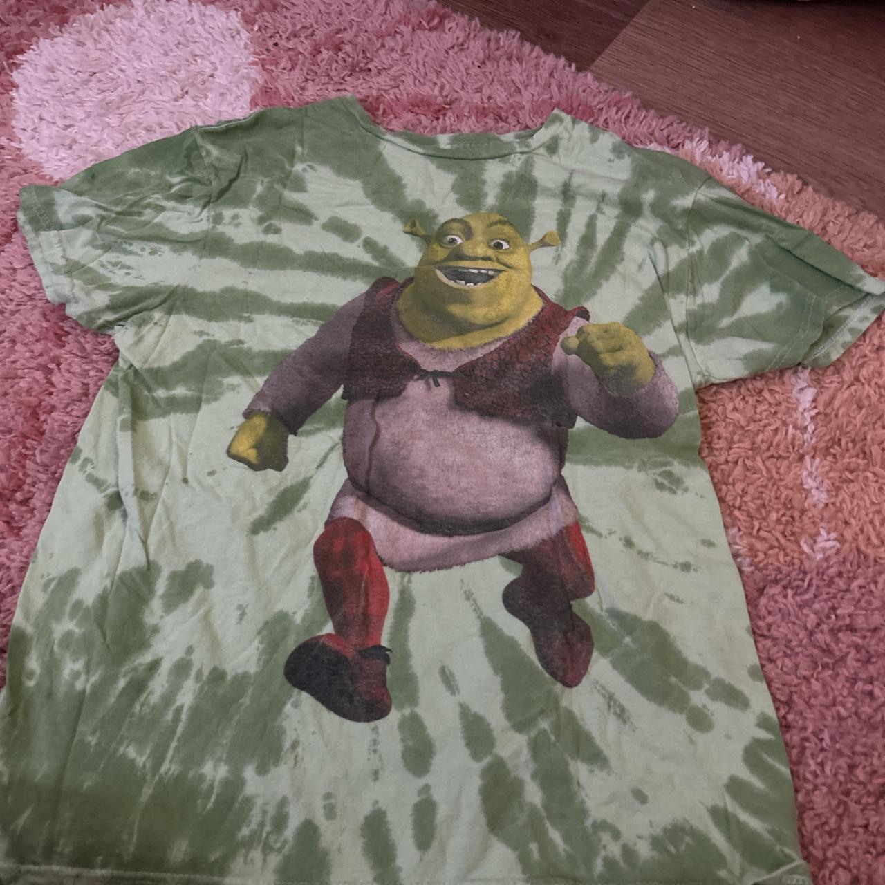 Green and purple Shrek tie-dye T-shirt #Shrek #TieDye | Depop