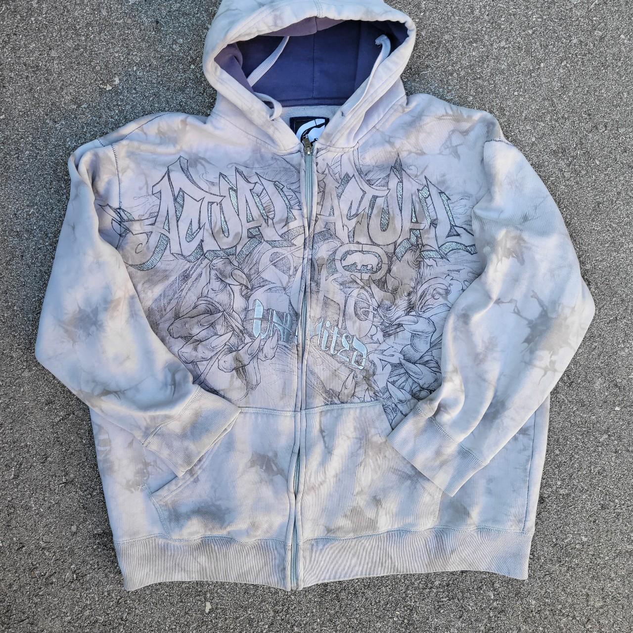 Vintage y2k Ecko Unltd zip up jacket. Big graphic... - Depop