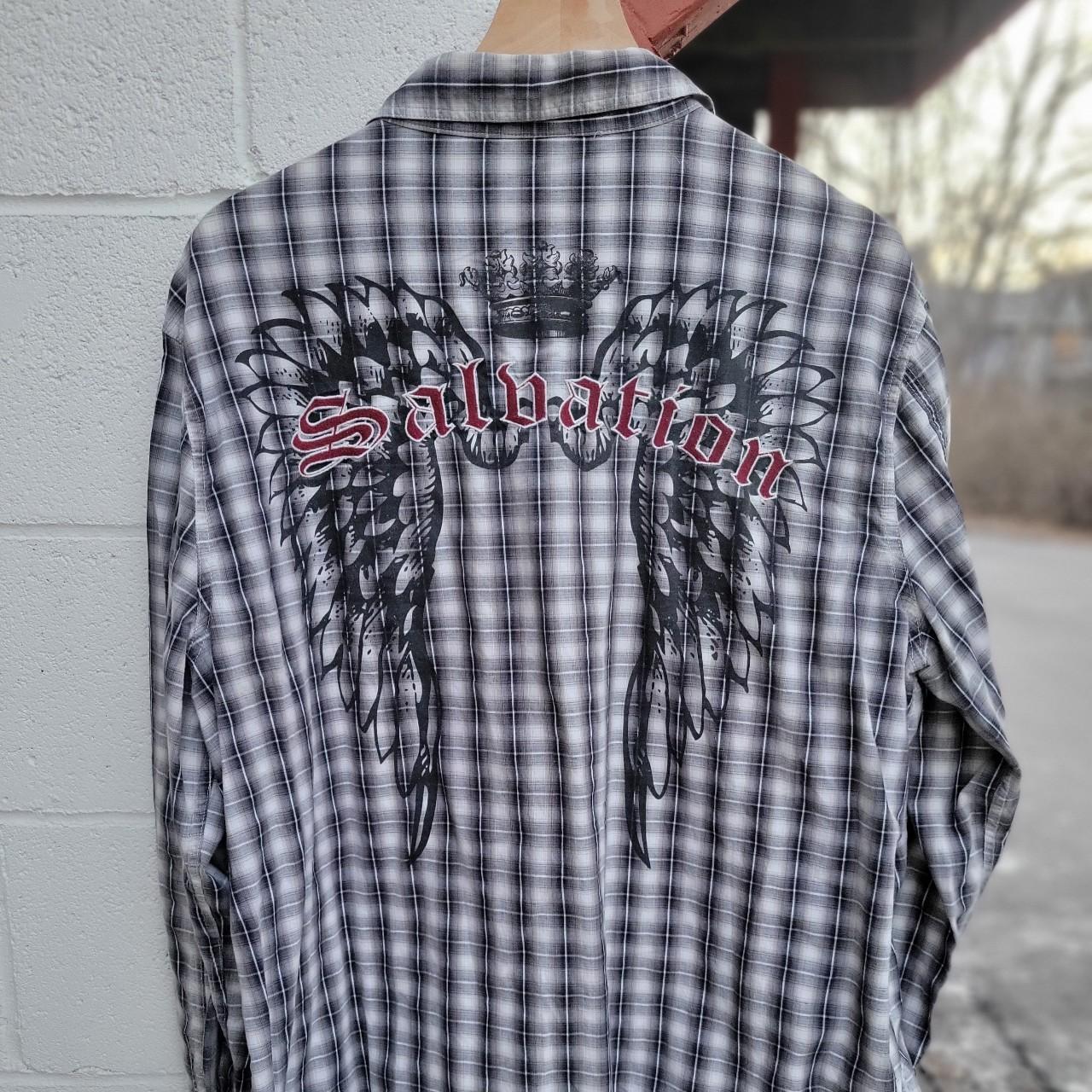 MMA Elite Salvation Long Sleeve Button Up Shirt... - Depop MMA Elite Salvation Long Sleeve Button Up Shirt... - Depop