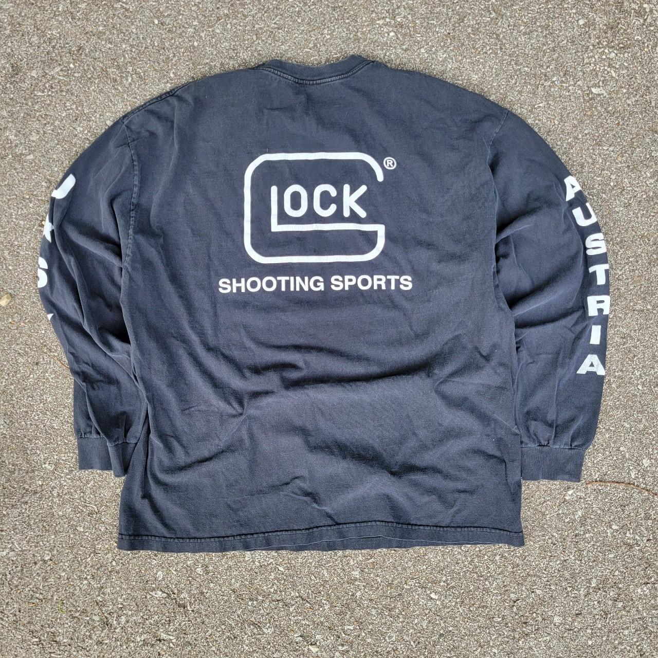 Vintage 90s Glock Gun tee. Rare Glock black long... - Depop