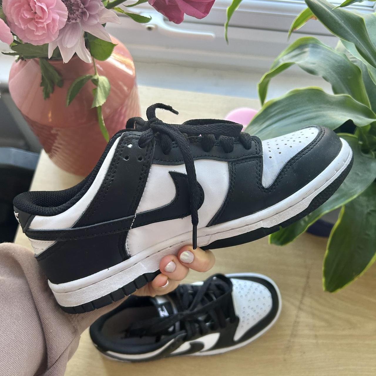 Nike panda dunk lows Size 3 Bought for £150 - Depop