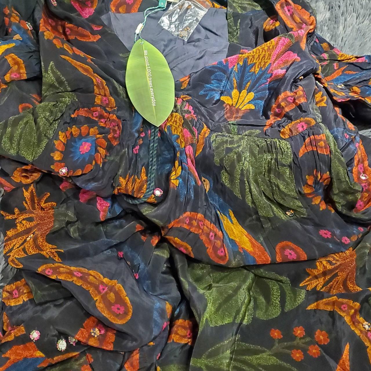 Brand new never worn Farm Rio velvet maxi dress,... - Depop