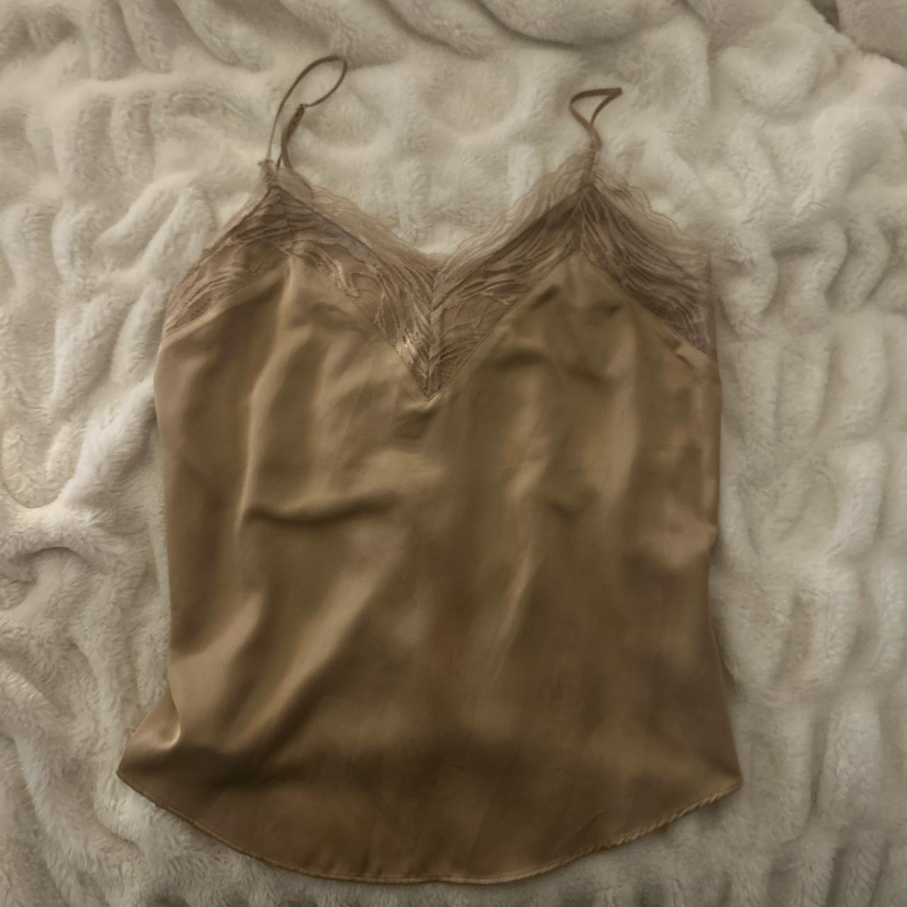 express tan lace tank inside tag is cut... - Depop